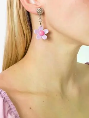 AMIR SLAMA Floral-appliqué Drop Earrings