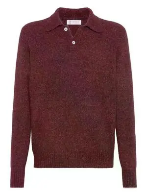 Brunello Cucinelli Mélange-effect Polo Shirt