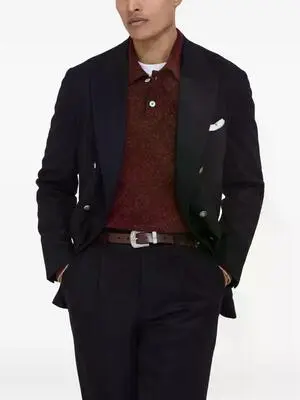 Brunello Cucinelli Mélange-effect Polo Shirt