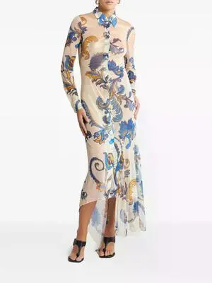 Etro Floral Print Shirt Dress