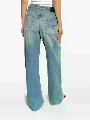 R13 Wide-leg Distressed Jeans