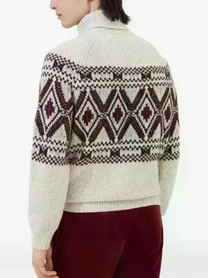 Brunello Cucinelli Jacquard Turtleneck Sweater