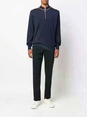 BILLIONAIRE Zip Collar Silk-cotton Jumper