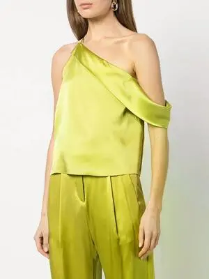 Michelle Mason Draped Cowl Asymmetrical Top