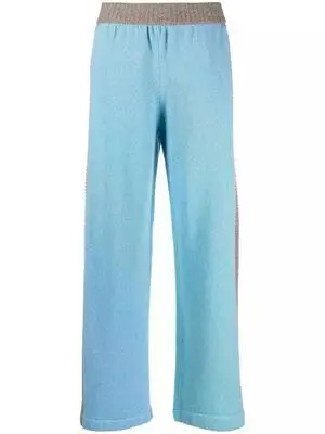 BARRIE Cashmere Stripe Detail Trousers