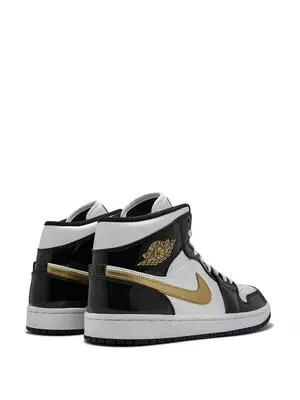 JORDAN Air 1 Mid Se Patent Leather Sneakers - White