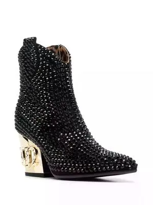 Philipp Plein Gothic Plein 80mm Leather Boots