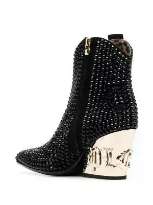 Philipp Plein Gothic Plein 80mm Leather Boots