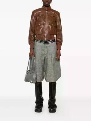 R13 Jumbo Plaid Shorts