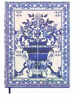 Dolce & Gabbana Large Mediterraneo-print Blank Notebook - Blue