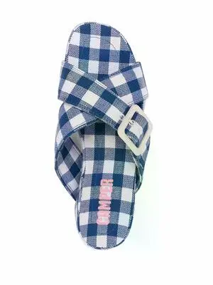 Camper Atonik Gingham-check Sandals