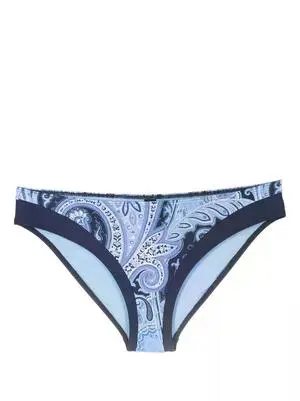 Marlies Dekkers Cache Coeur Paisley-print Bikini Bottoms - Blue