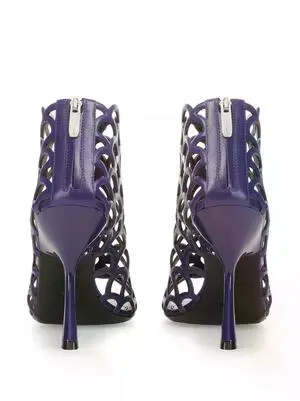 SERGIO ROSSI Mermaid Leather Cage Sandals - Blue