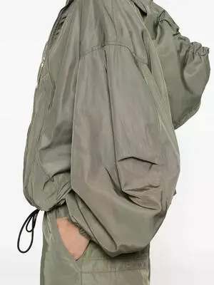 Attico Hooded Bomber Jacket - Green