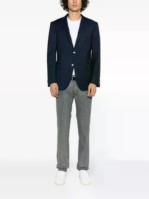 Jacob Cohen Bard Slim-cut Flannel Trousers - Grey