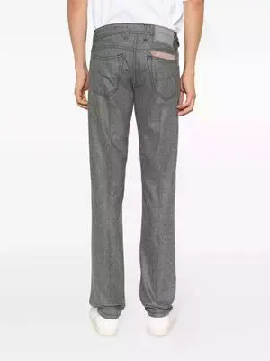 Jacob Cohen Bard Slim-cut Flannel Trousers - Grey