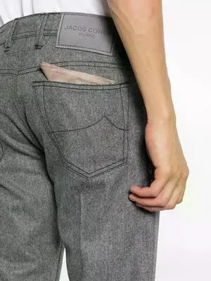Jacob Cohen Bard Slim-cut Flannel Trousers - Grey