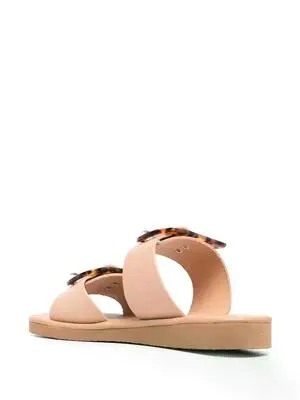 ANCIENT GREEK SANDALS Flat Sandals With Buckle Detail - Neutrals