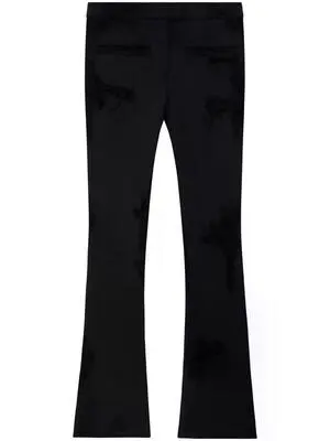 COURREGES Distressed-effect Flared Trousers - Black