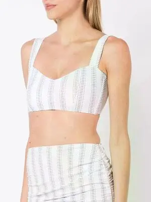 AMIR SLAMA Striped Bikini Top