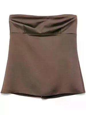 Patrizia Pepe Satined Blouse - Brown