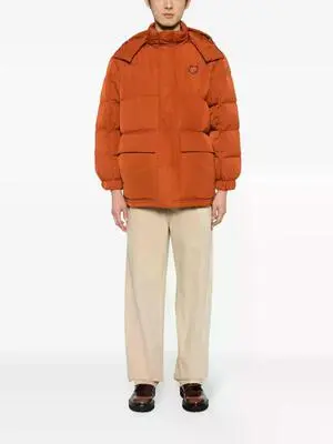 Maison Kitsuné Chillax Fox-motif Padded Coat - Orange