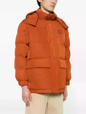 Maison Kitsuné Chillax Fox-motif Padded Coat - Orange