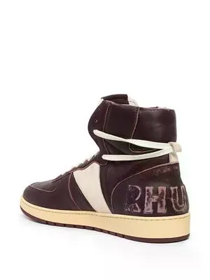 Rhude Rhecess High Top Sneakers - Red