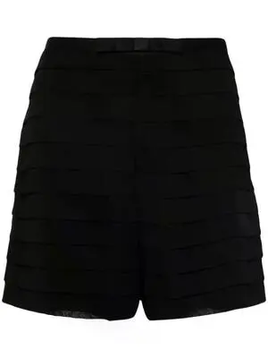 EDWARD ACHOUR PARIS Bow-detail Pleated Shorts