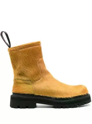 Camper Eki Calf-hair Ankle Boots - Brown