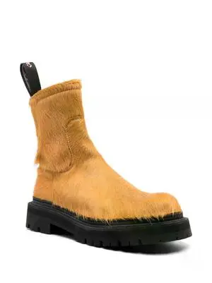 Camper Eki Calf-hair Ankle Boots - Brown