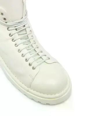Marsèll Pallottola Leather Combat Boots - White