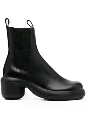JIL SANDER Elasticated-panel Leather Boots