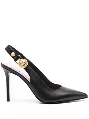 Balmain 100mm Leather Slingback Pumps