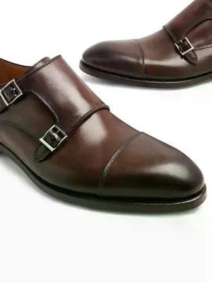 Magnanni Leather Monk Shoes