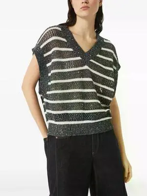 Brunello Cucinelli Sequin-embellished Top