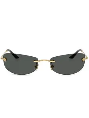 Versace Rectangle-frame Sunglasses - Gold