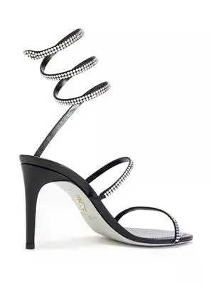 Rene Caovilla 105mm Crystal-embellished Sandals - Black