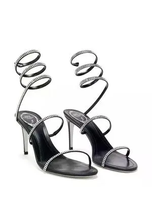 Rene Caovilla 105mm Crystal-embellished Sandals - Black