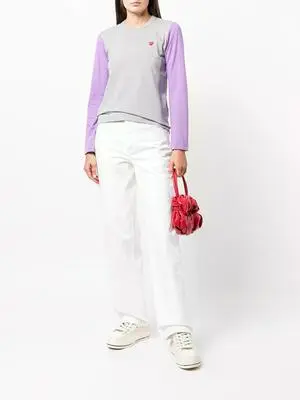 Play Comme Des Garcon Two-tone Sweater