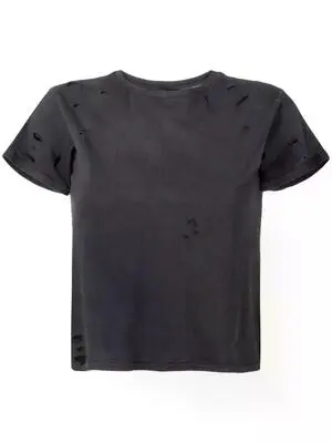 Cynthia Rowley Punch-hole Detailing Cotton T-shirt - Black