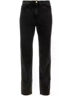 Palm Angels Logo Patch Straight Leg Jeans