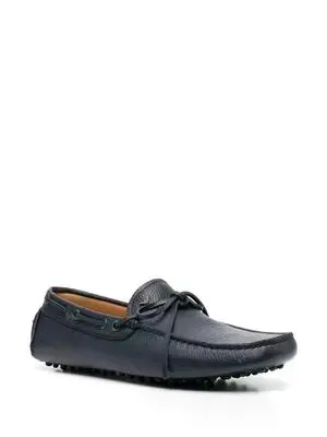 Emporio Armani Bow-detail Leather Loafers