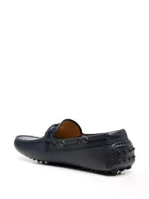 Emporio Armani Bow-detail Leather Loafers