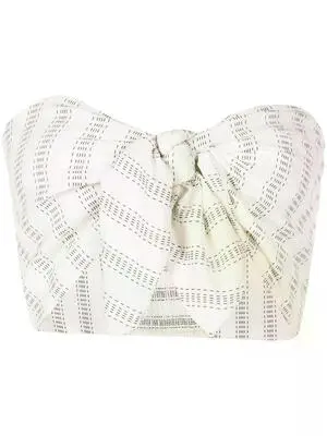AMIR SLAMA Printed Strapless Top