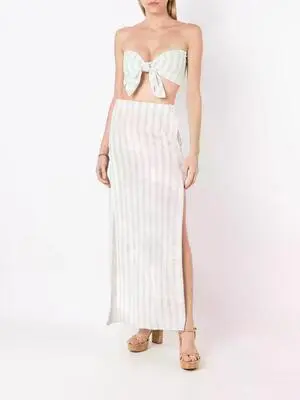 AMIR SLAMA Printed Strapless Top
