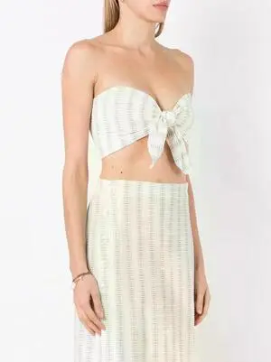 AMIR SLAMA Printed Strapless Top