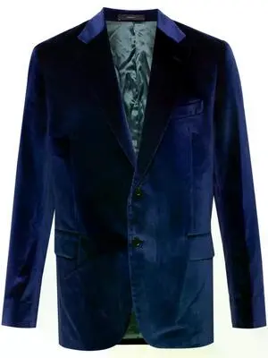 Paul Smith Single-breasted Velvet Blazer - Blue