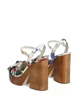 Dolce & Gabbana Floral-print Platform Sandals