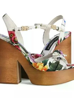 Dolce & Gabbana Floral-print Platform Sandals